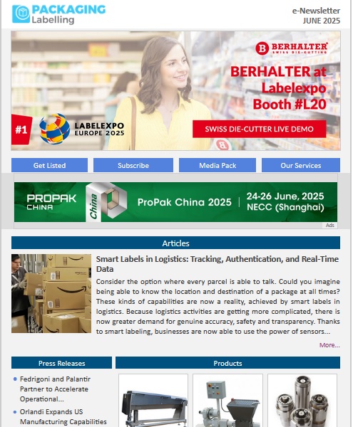 Packaging Labeling e-Newsletter subscription | Packaging Industry